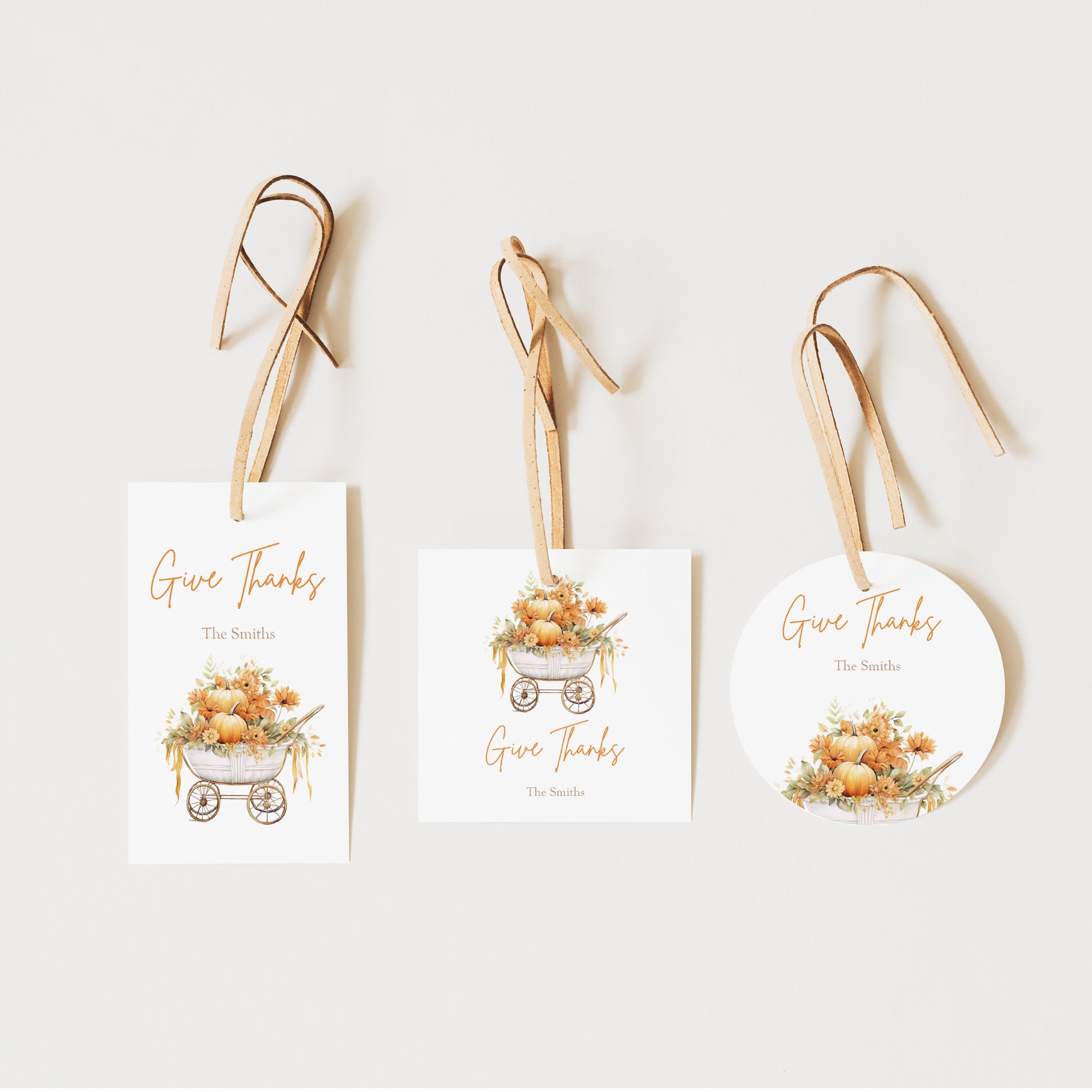 2026 Fall Give Thanks Favor Tag Template, Thanksgiving Favor Tags Edit ...
