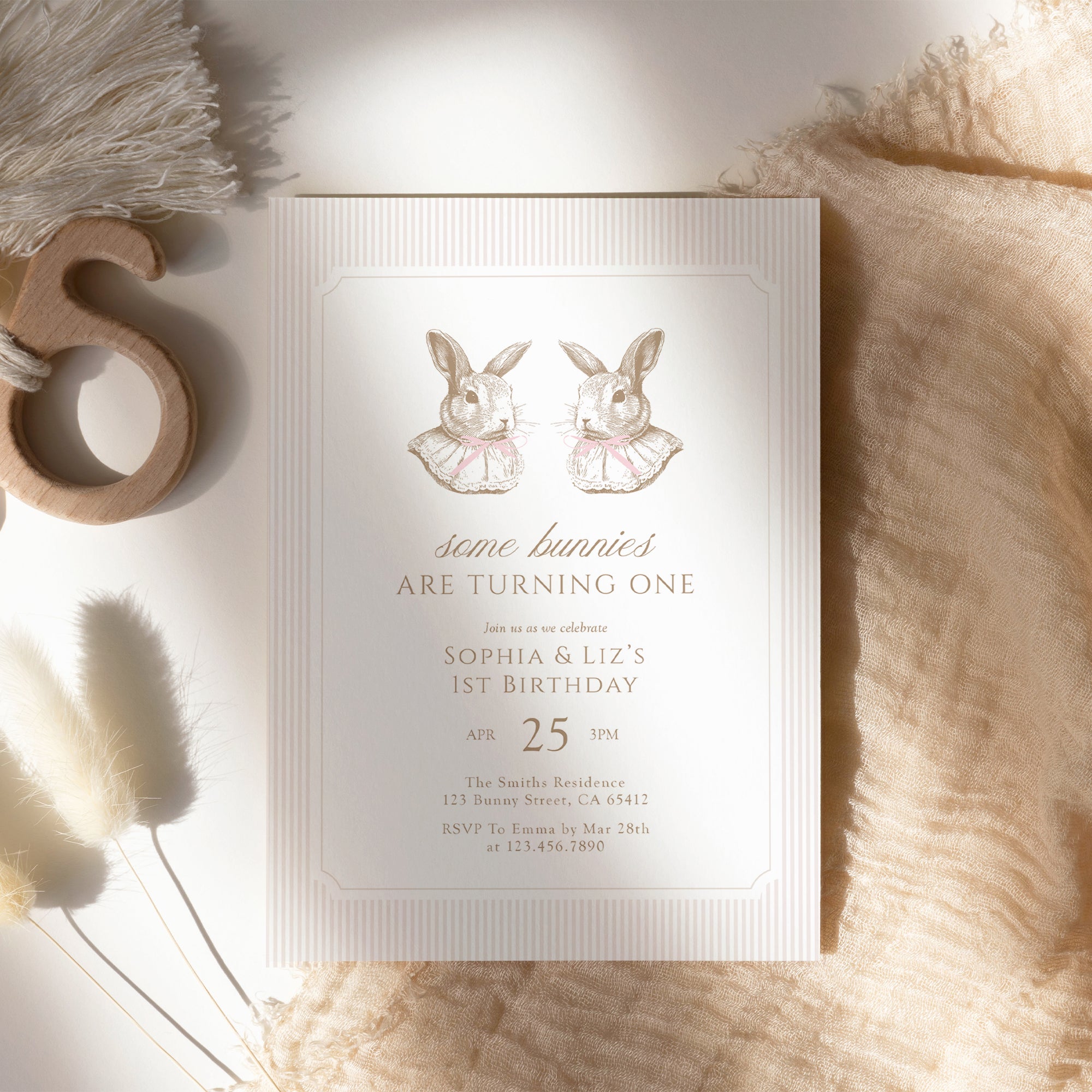 0328 pink twin sisters vintage Some bunnies are turning one, Easter Sp ...