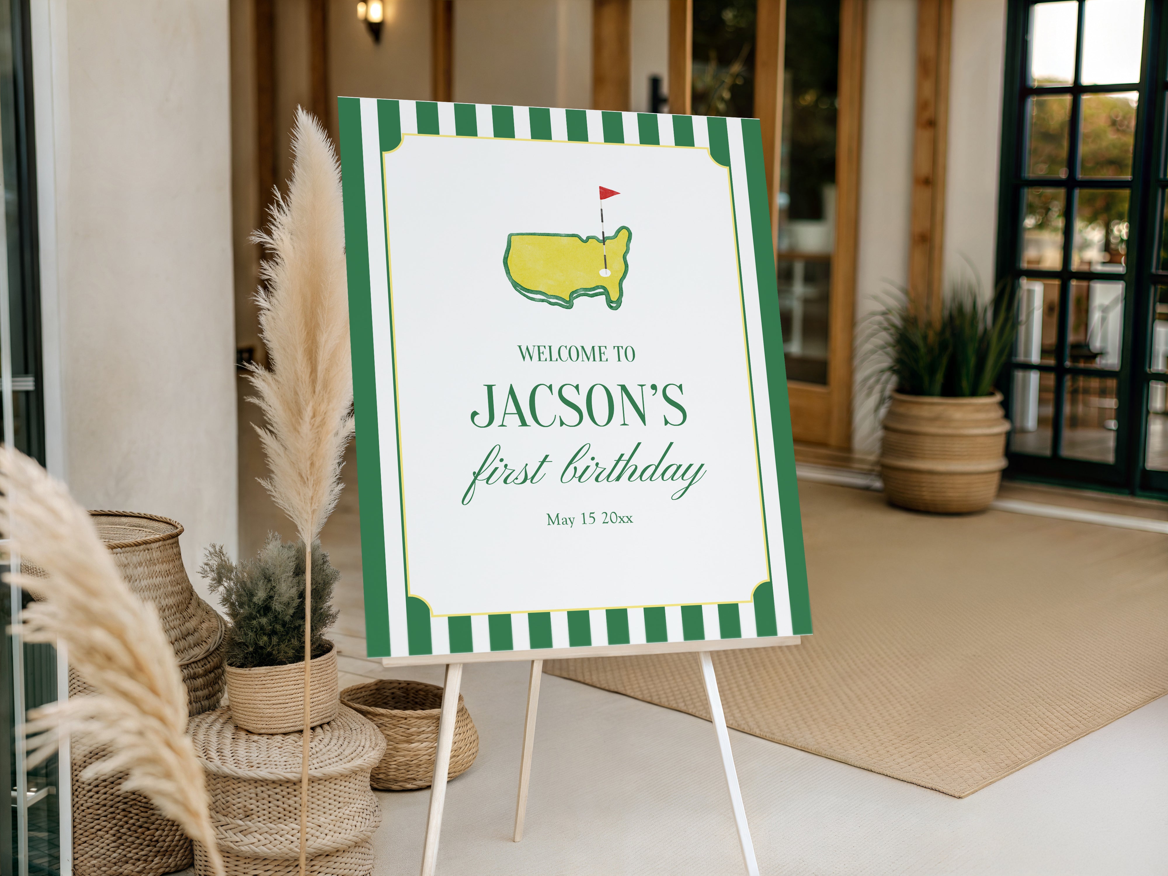 0313 green golf welcome sign template – Lemonsodadesign